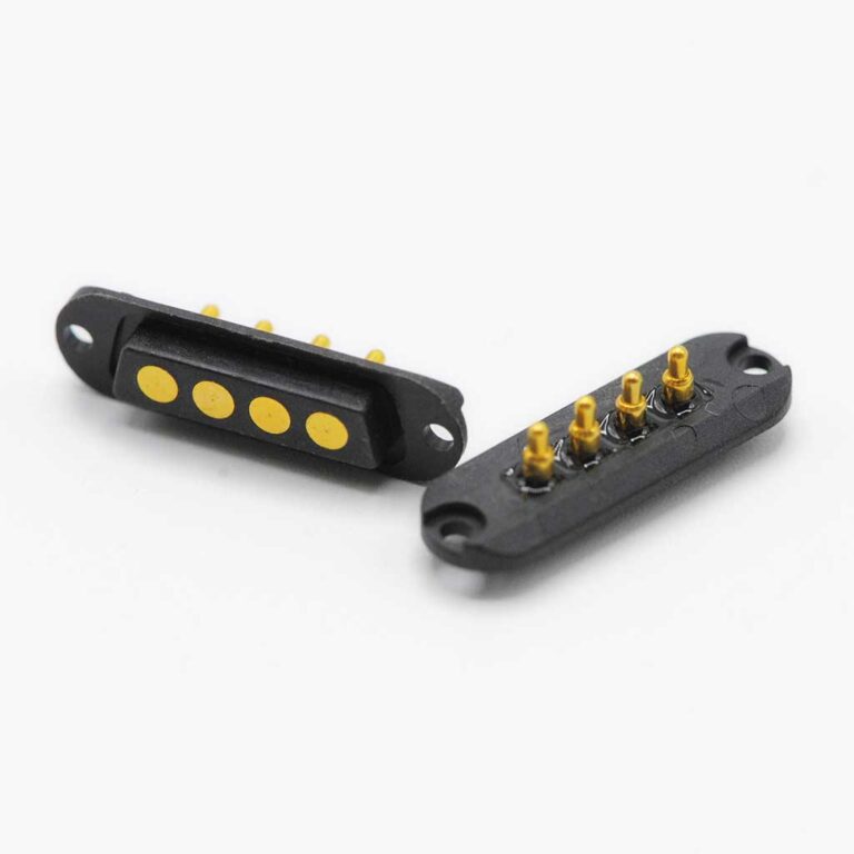 pogo pin connector (4-point) pitch 2.5mm, pogo pin contact pad - Top-Link