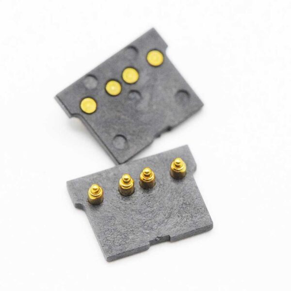 4-pin pogo pin connector, micro pogo pins 2.0mm working height - Top-Link