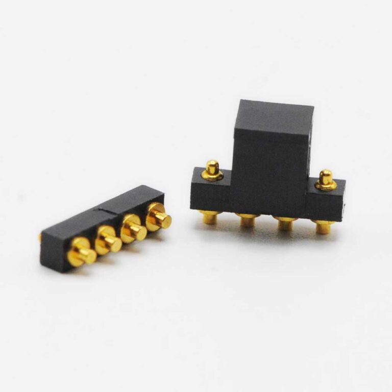 4-pin pogo connector, pogo pin connector (4-point) 2.9mm Working height ...