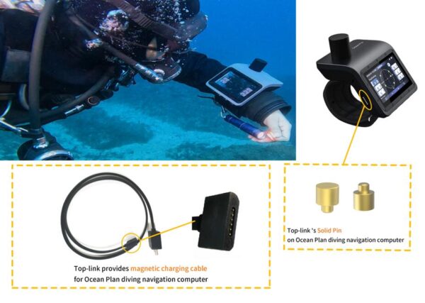 magnetic pogo pin charging solution for dive computer - Top-Link